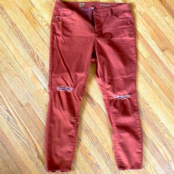 True Craft | Jeans | True Craft Burnt Orange Jeans Size 6 Mid Rise ...